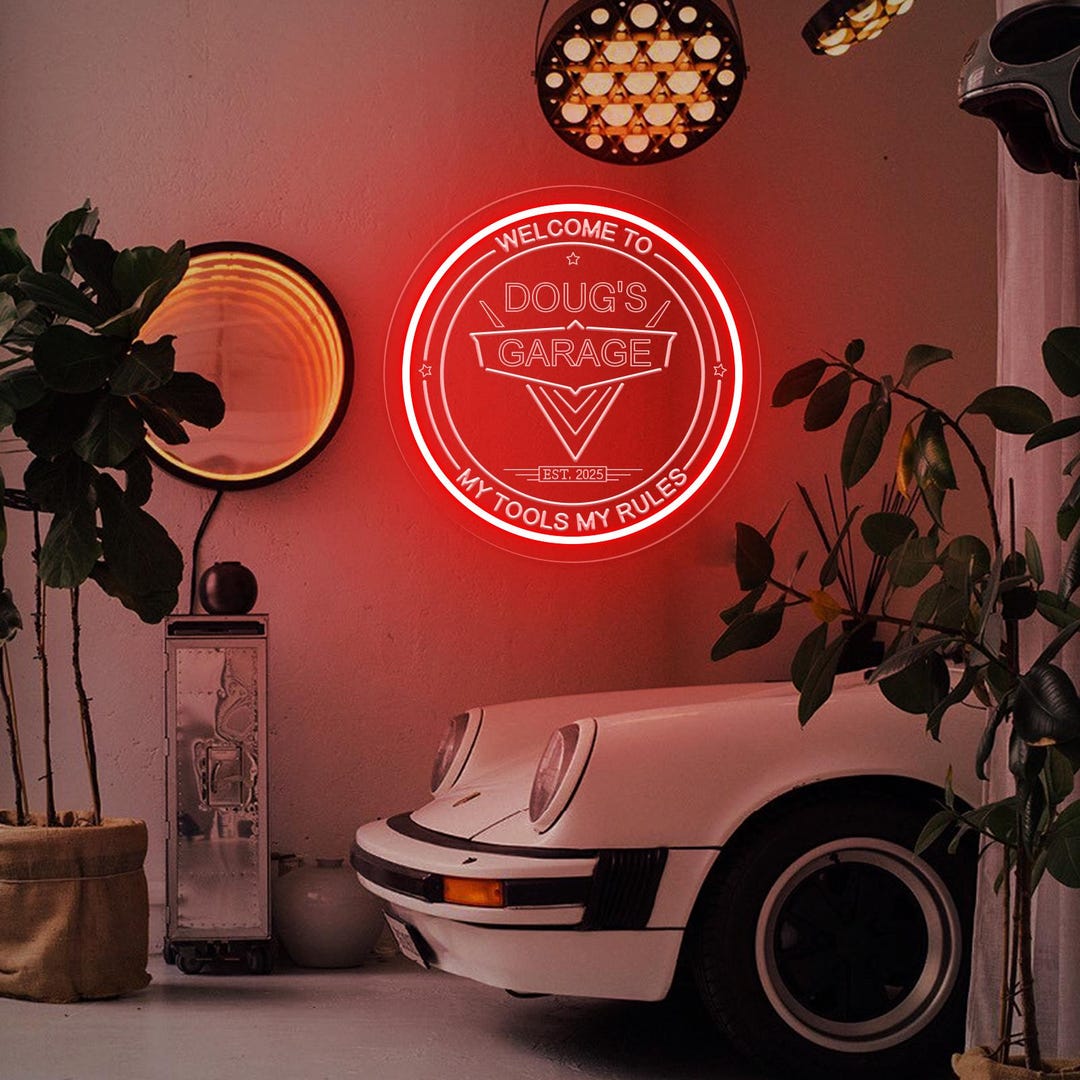 Custom Garage Neon Signs,garage Sign,personalized Light up Man Cave ...
