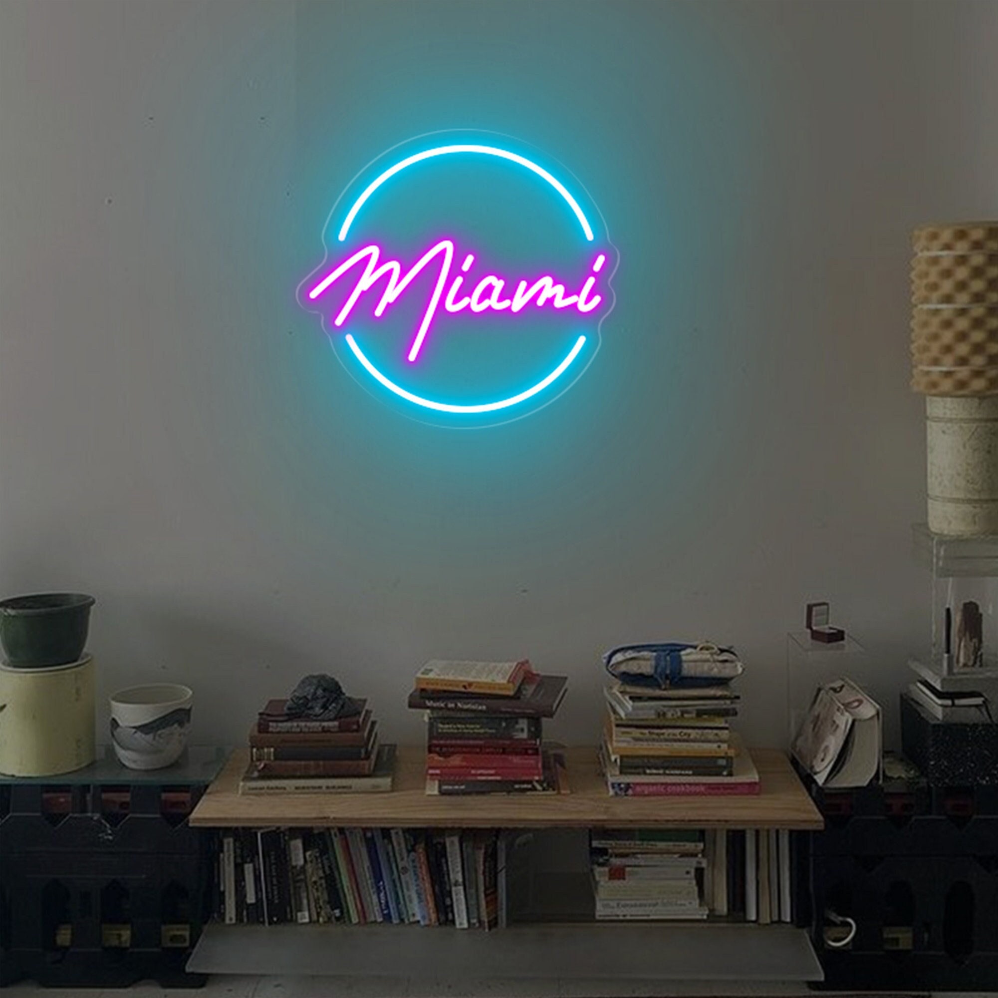 Miami Neon Sign, Bar Neon Sign, Retro Miami Neon Sign Decor, Miami City ...