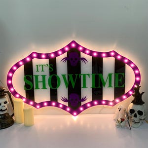 It's Showtime Marquee Sign,halloween Decor Sign,horror Movie Wall Decor ...
