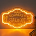 Saloon Neon Sign, Old West Saloon Decor Signs, Man Cave Decor Sign ...