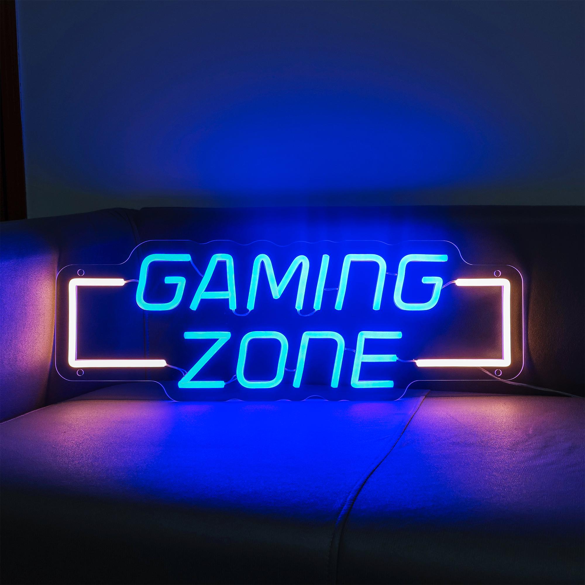 Game Zone Neon Sign, Game Room Neon Sign, Game Room Decor, Gaming Wall ...