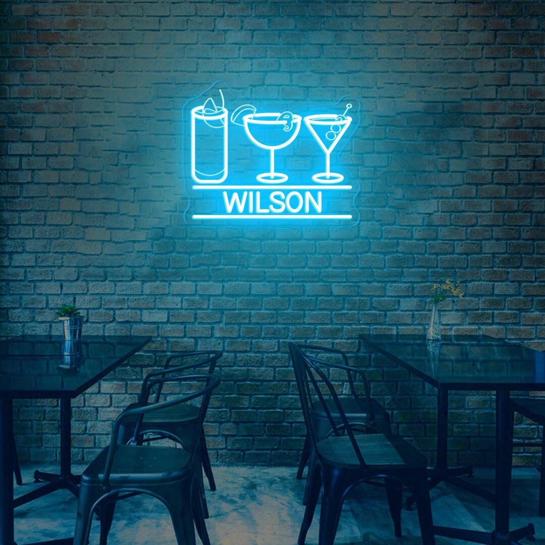 Personalized Bar Neon Sign,custom Bar Neon Sign,whiskey Cocktail ...