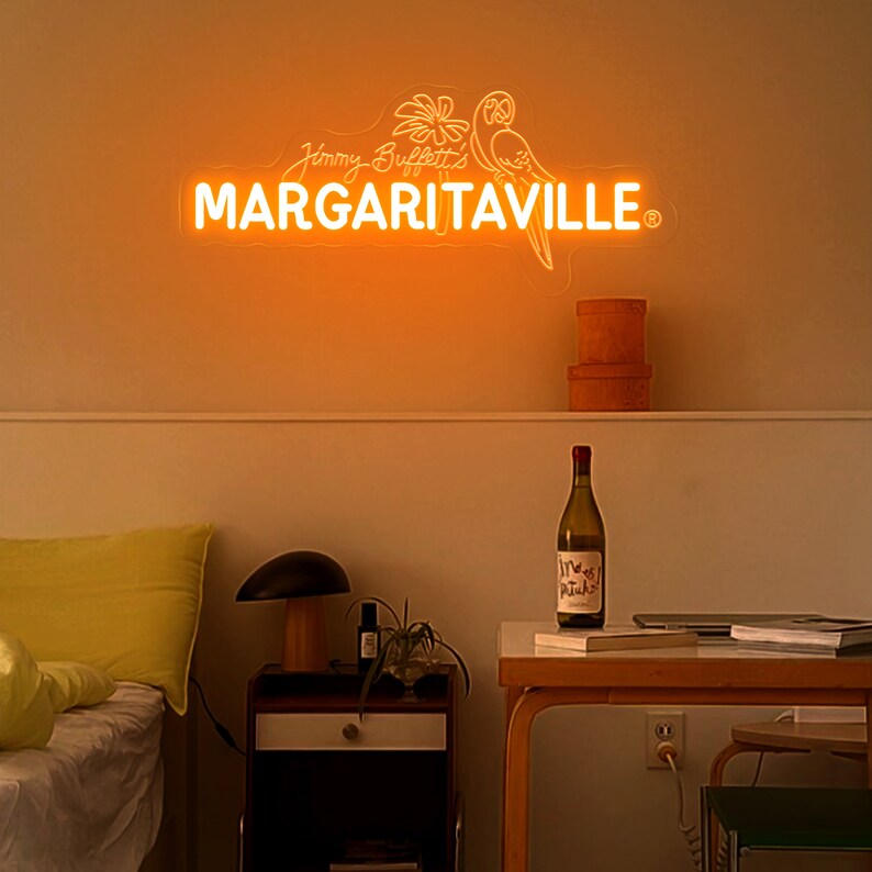 Jimmy Buffett Margaritaville Neon Sign, Bar Neon Light,home Bar Neon ...