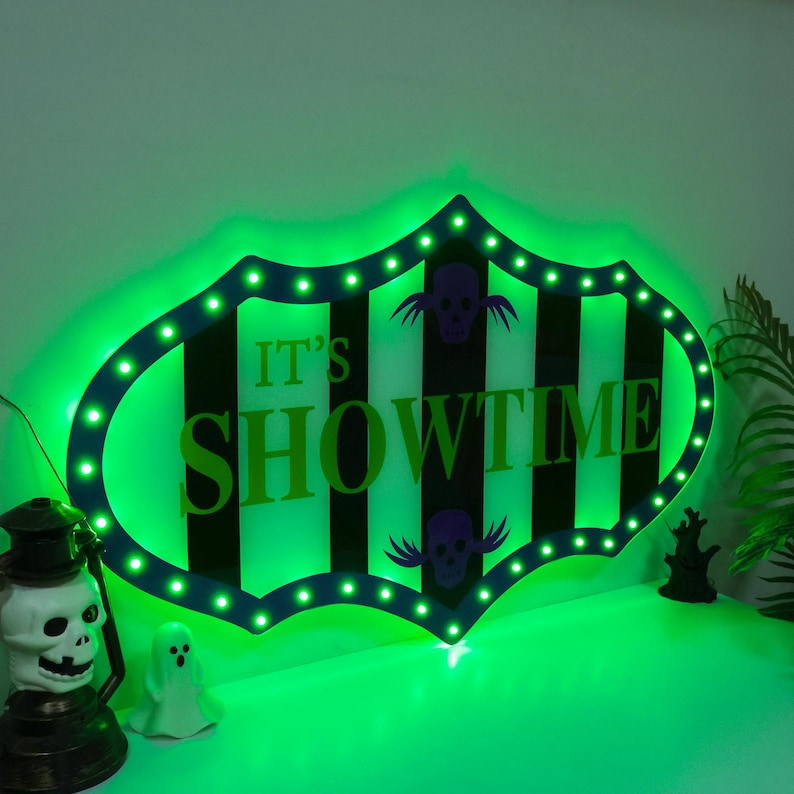 It's Showtime Marquee Sign,halloween Decor Sign,horror Movie Wall Decor ...