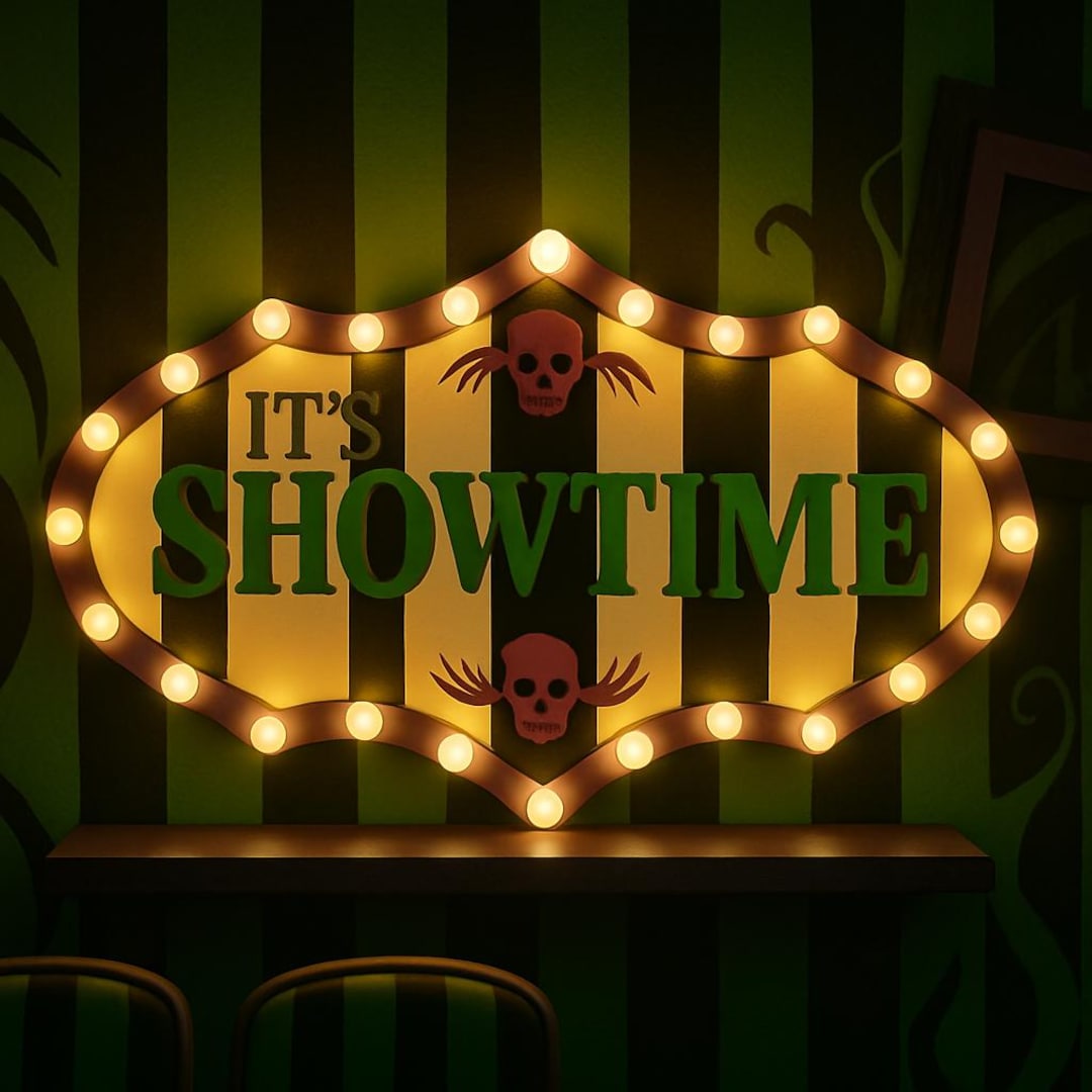 It's Showtime Marquee Sign,halloween Decor Sign,horror Movie Wall Decor ...