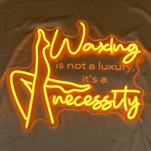 Waxing is A Necessity Neon Sign, Beauty Neon Sign, Esthetics Salon Wall ...