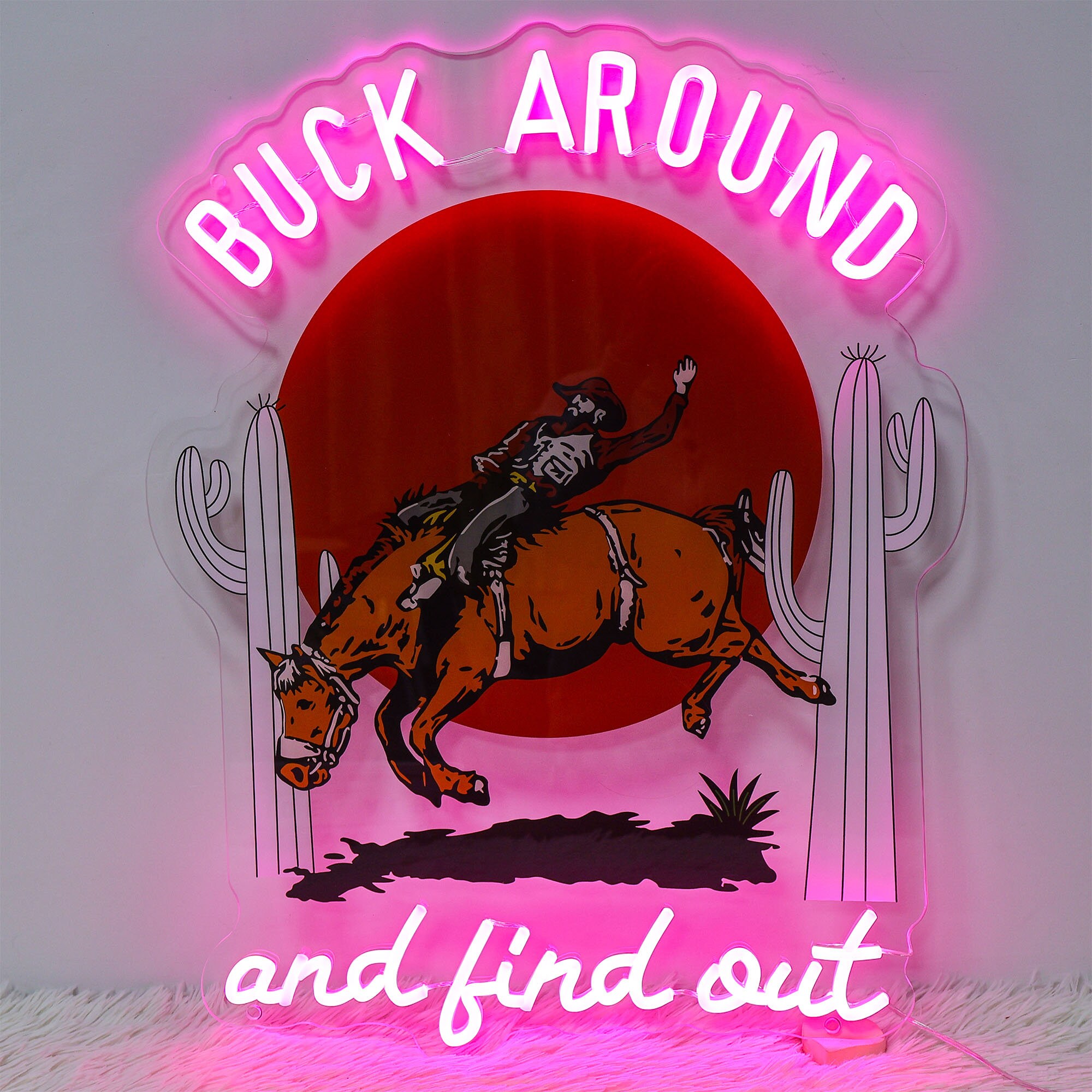 Buck Around and Find Out Neon Sign, Custom Neon Sign, Country Western ...