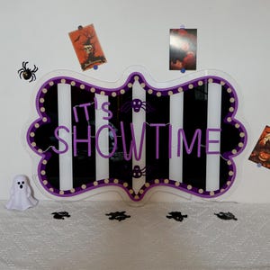 It's Showtime Neon Sign, Halloween Spooky Wall Decor, Showtime Wall ...