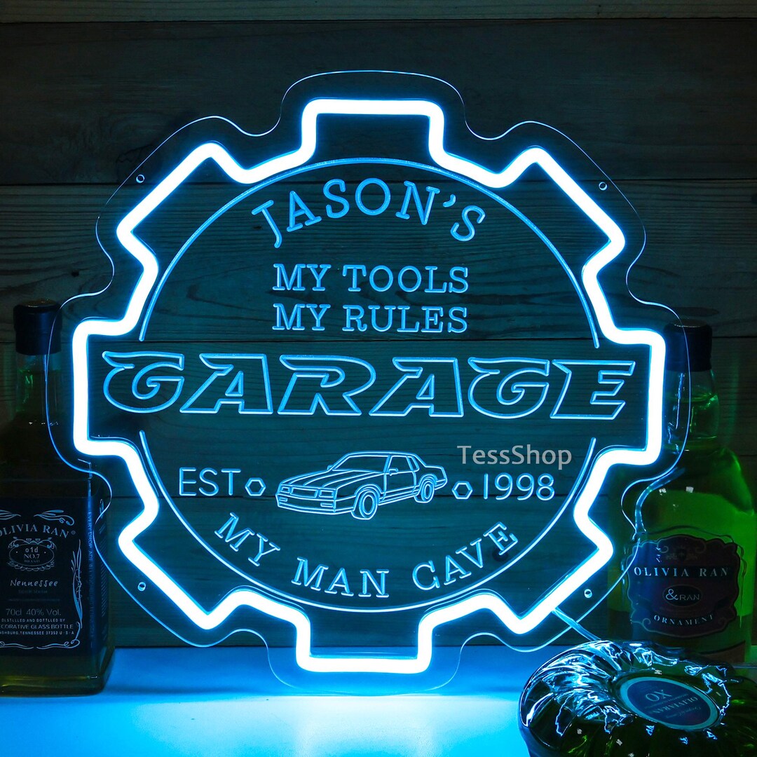 Custom Garage Neon Signs, Garage Sign,personalized Light up Garage ...