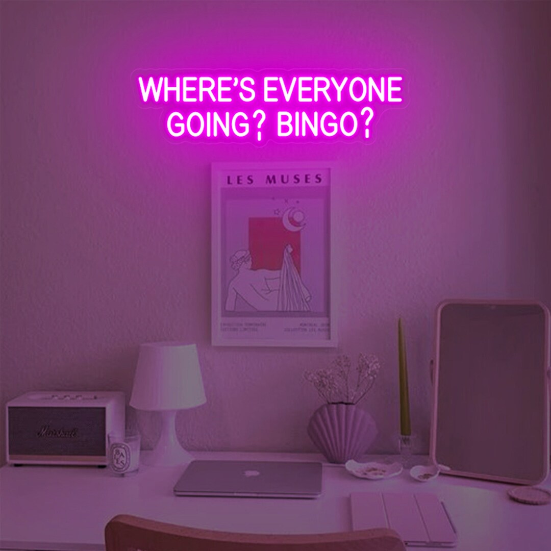 Where's Everyone Going Bingo Neon Sign,resident Evil 4 Neon Led Light ...