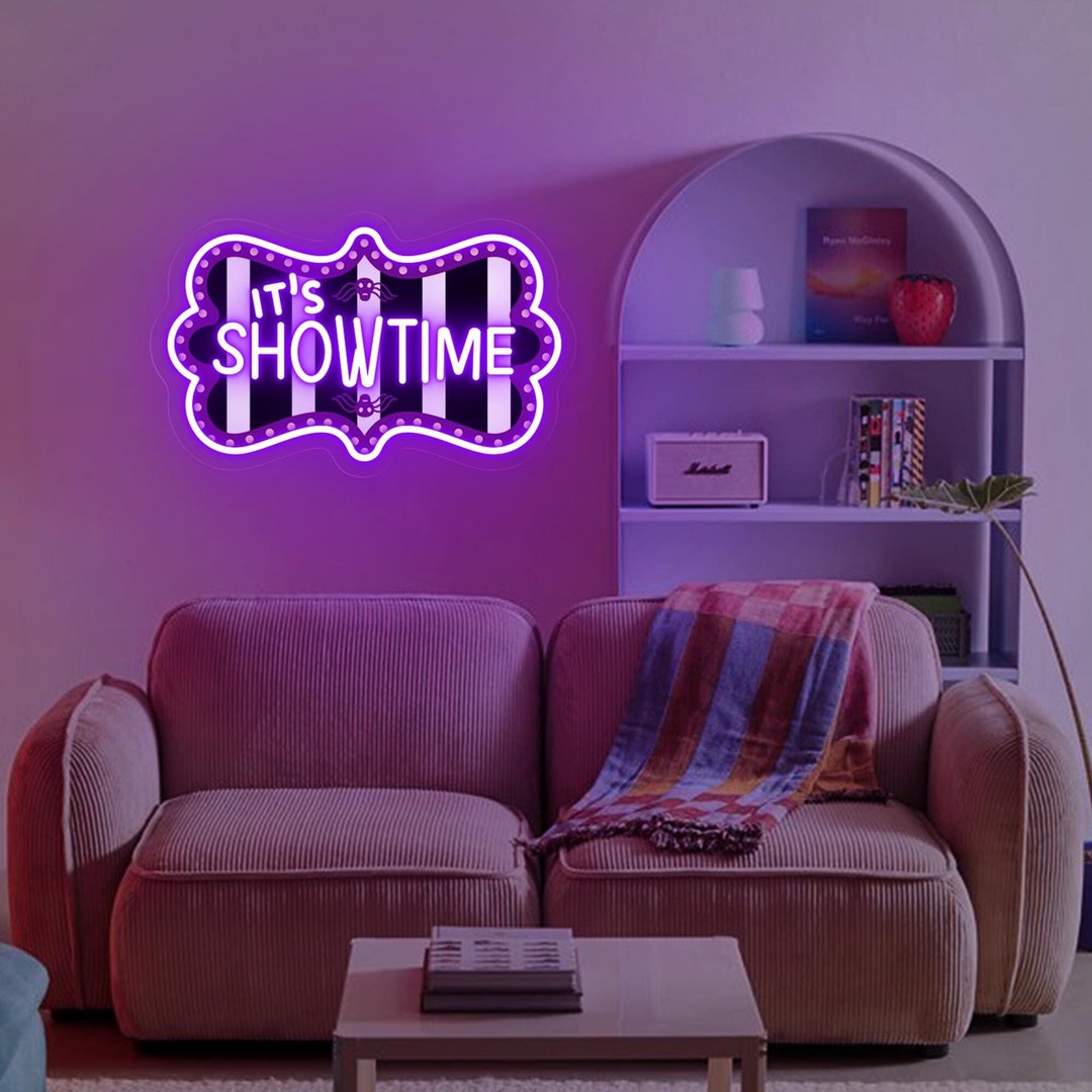 It's Showtime Neon Sign, Halloween Spooky Wall Decor, Showtime Wall ...