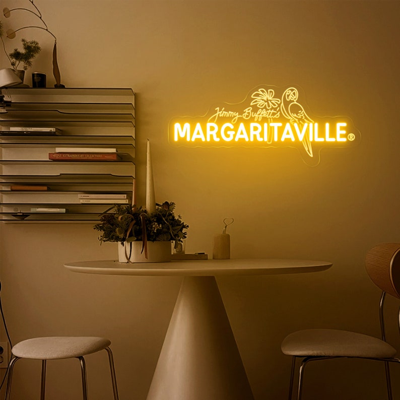 Jimmy Buffett Margaritaville Neon Sign, Bar Neon Light,home Bar Neon ...