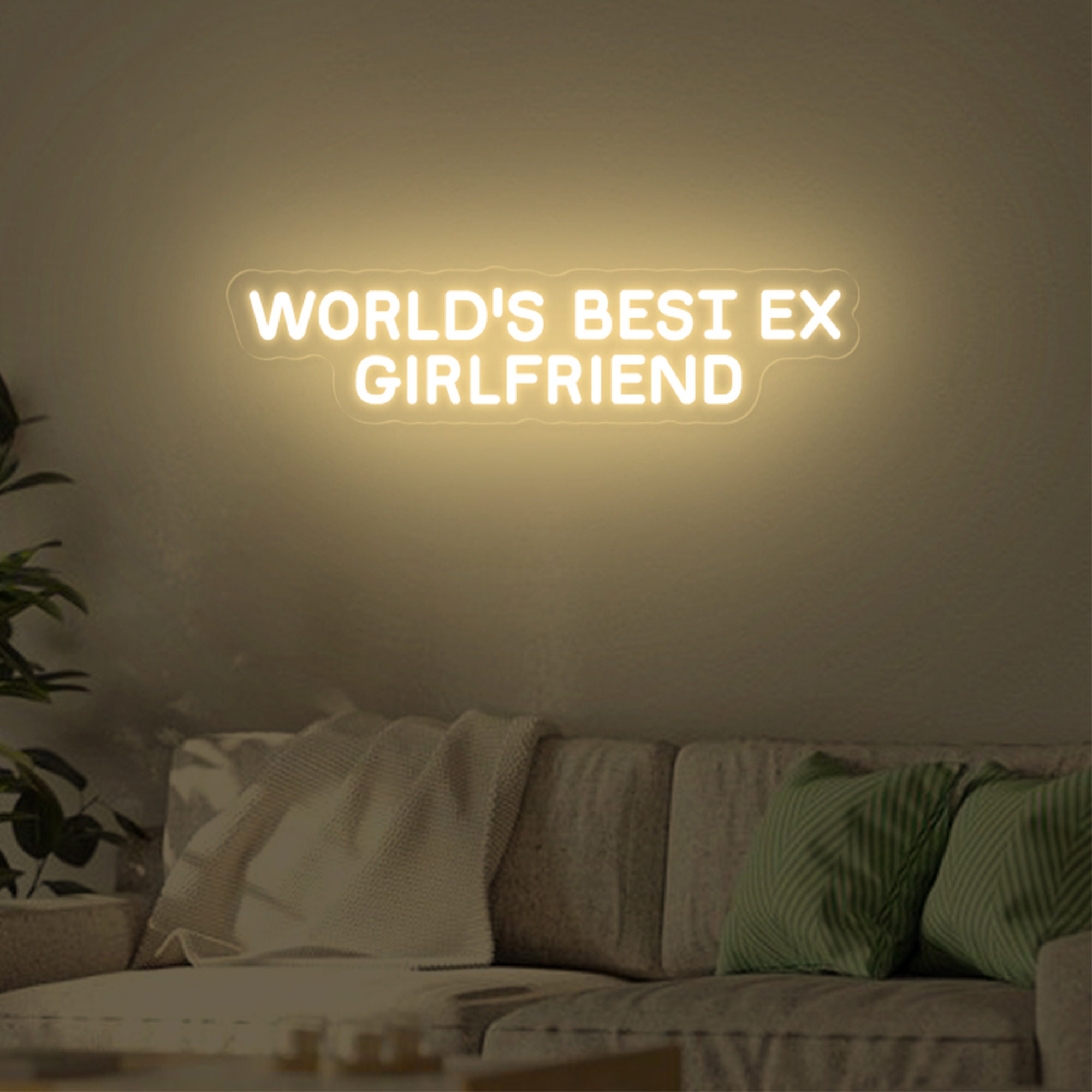 Worlds Best Ex Girlfriend Neon Sign, Y2K Trendy Girly Room Decor, Y2K ...