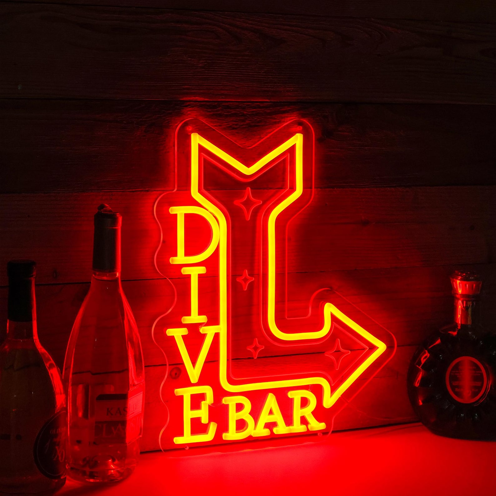 Retro Dive Bar Neon Sign,custom Dive Bar Wall Decor Light,bar Carter ...