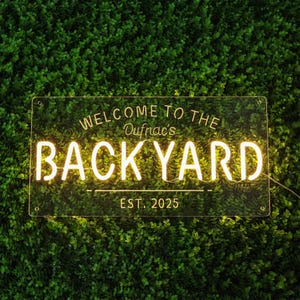 Personalized Backyard Neon Sign,outdoor Backyard Wall Decor Neon Light ...