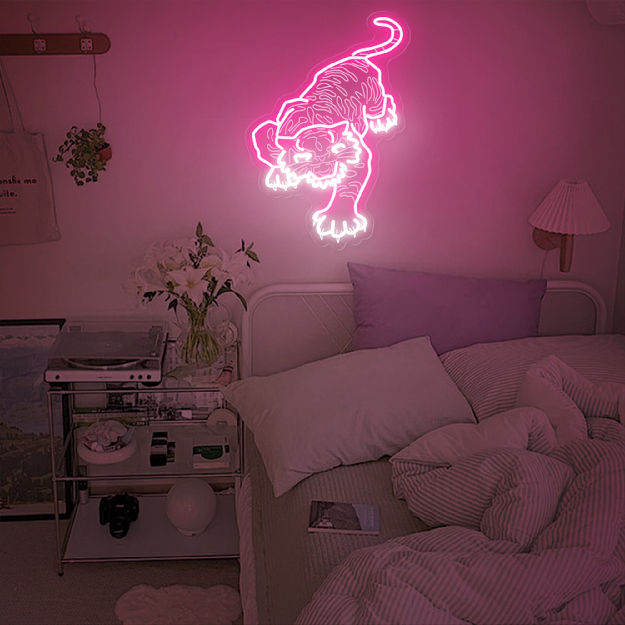 Tiger Neon Sign, Anime Tiger Neon Sign, Animals Sign, Man Cave Wall ...