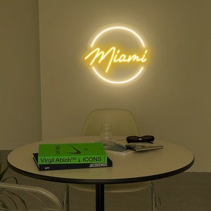Miami Neon Sign, Bar Neon Sign, Retro Miami Neon Sign Decor, Miami City ...