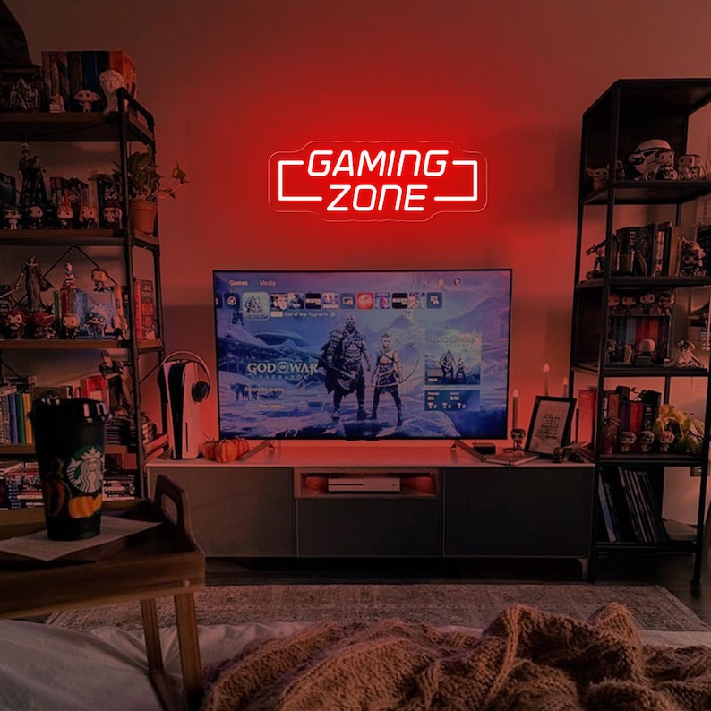 Game Zone Neon Sign, Game Room Neon Sign, Game Room Decor, Gaming Wall ...