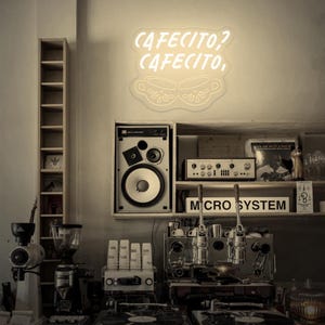 Cafecito Neon Sign,cafecito Y Chisme Decor Sign,kitchen Coffee Quote ...