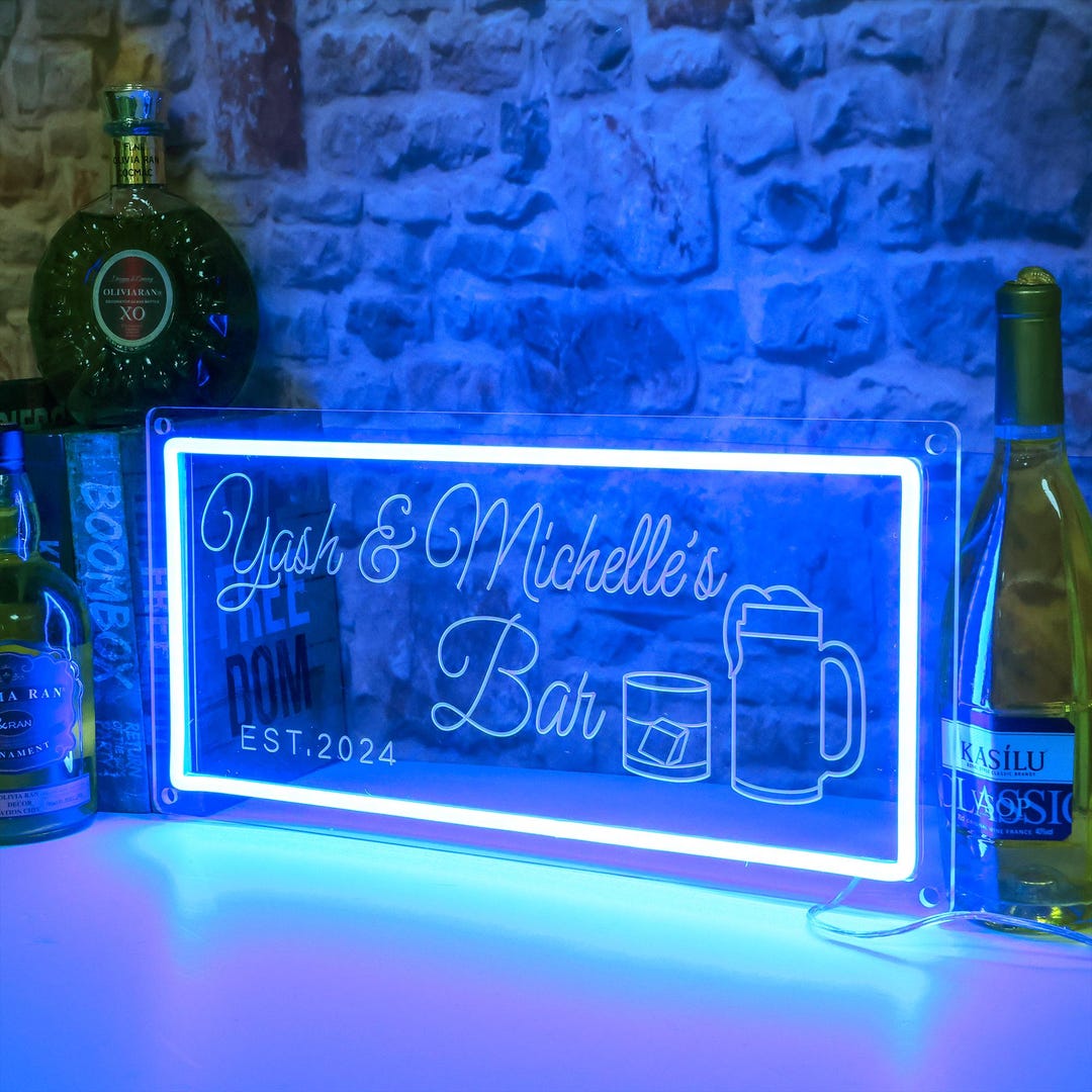 Personalized Bar Neon Sign,custom Bar Neon Sign,whiskey Cocktail ...