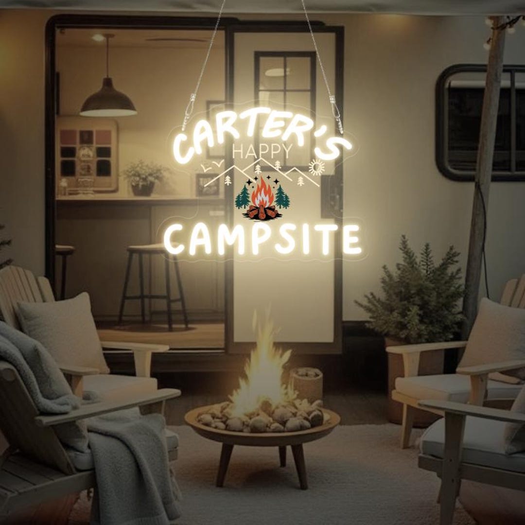 Custom Camping Neon Sign,ip 67 Personalized Name Camper,outdoor ...