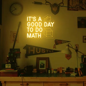 It's A Good Day to Do Math Neon Sign,math Classroom Decor Sign, Math ...