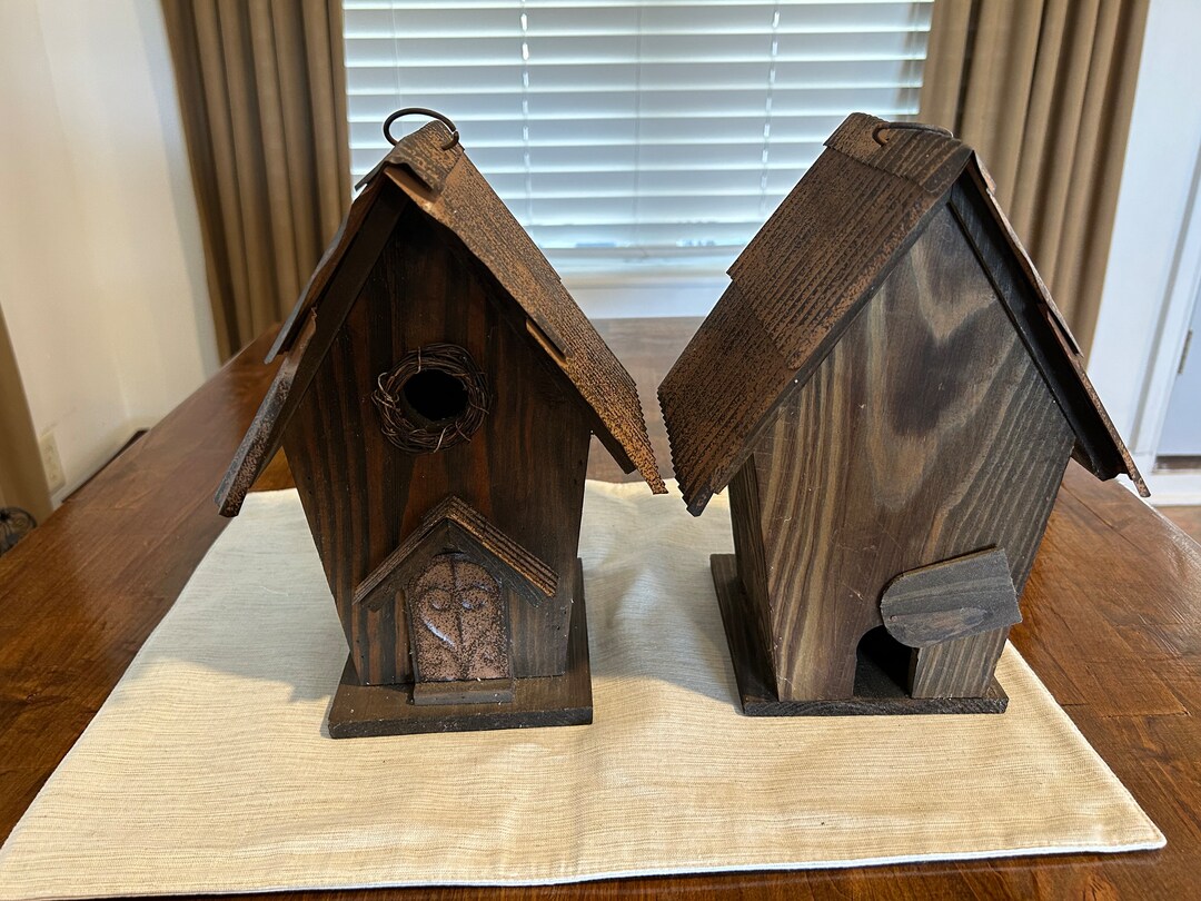 Vintage Wooden Bird Houses - Etsy