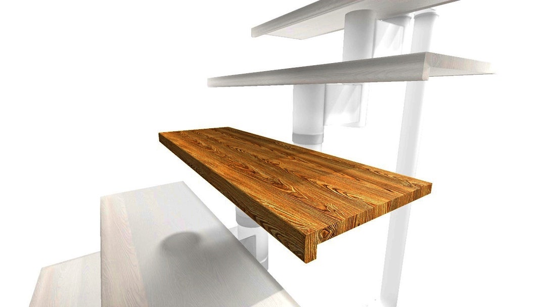 Solid Oak Step With Lamellae, Stair Overlay, Wooden Plane, Wooden Panel ...