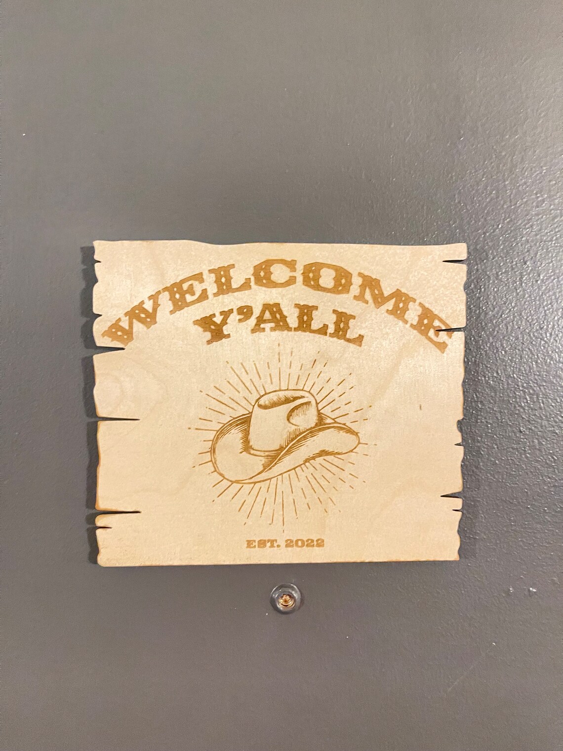 Western “hello Y’all” Door Hanger, Cowboy Welcome Sign, Western Decor ...