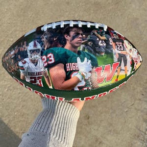 Custom Photo Football: Personalized Athlete Gift - Etsy