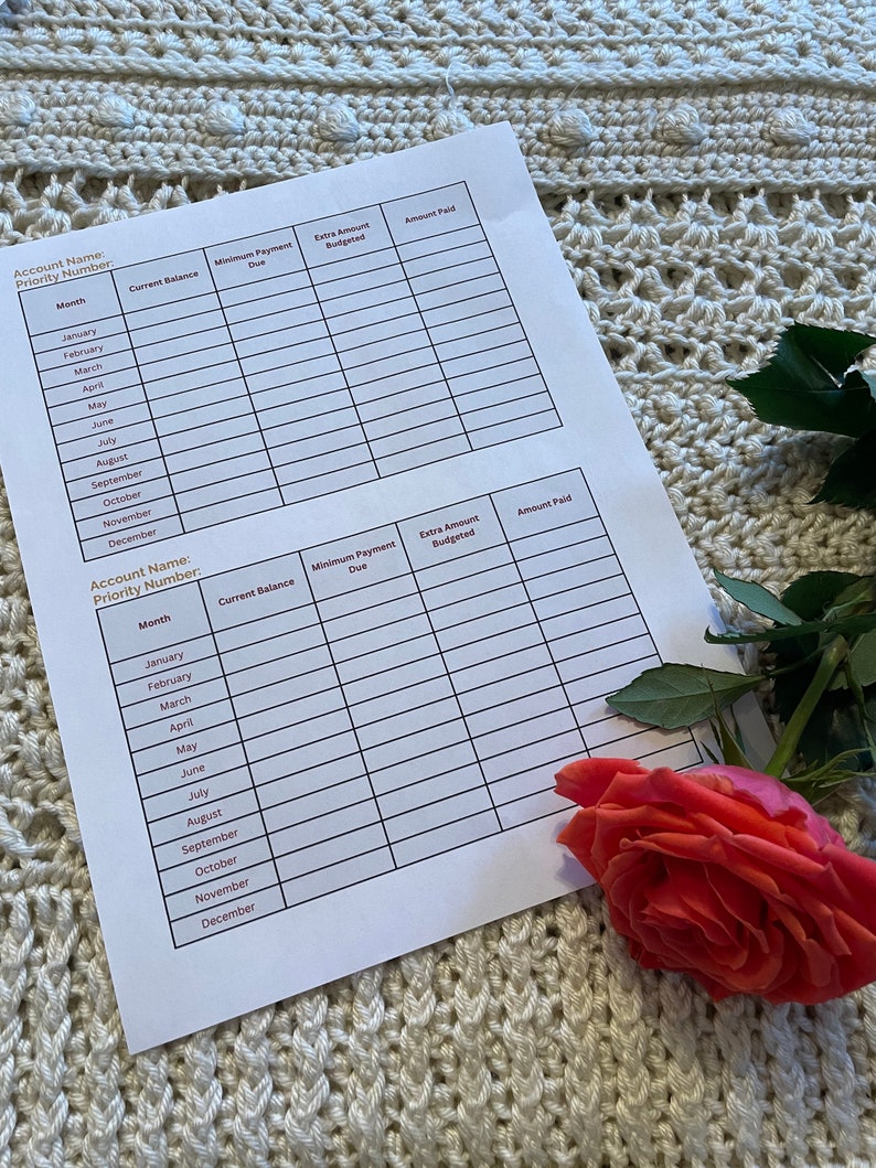 Income/expense/debt Payoff Tracker - Etsy
