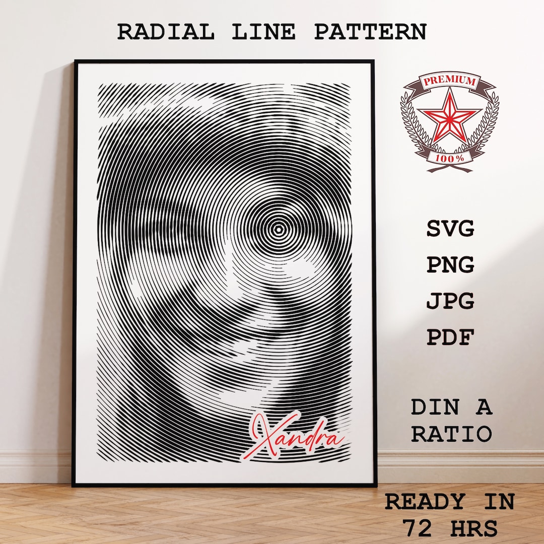 Halftone Portrait, Personalized Wall Art, Halftone, CNC Files, SVG ...
