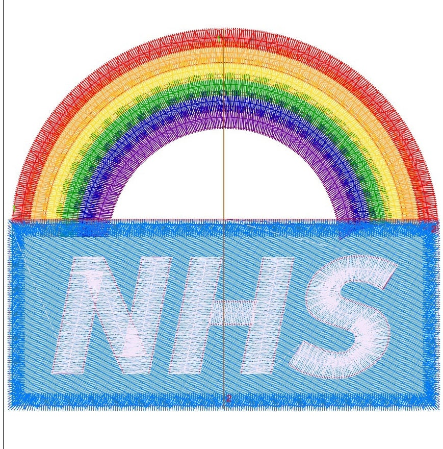 NHS Embroidery Logo Customise Logo for Hoodies Jacket Tshirt Shirt ...