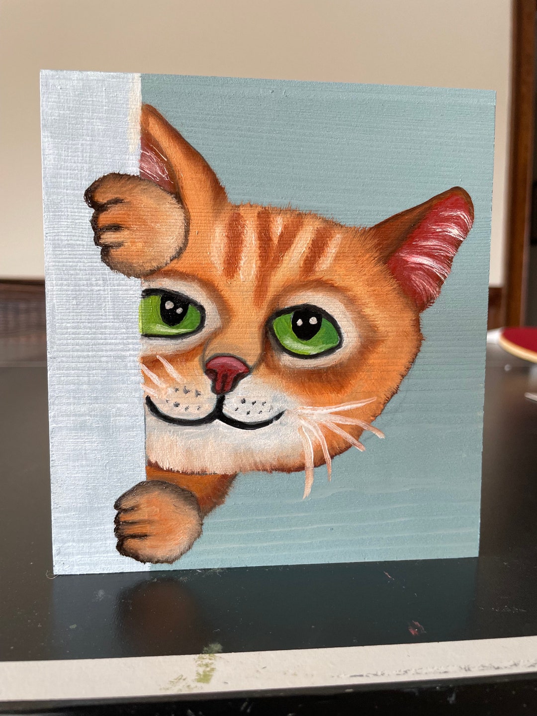 Tissue Box Hand Painted Cute Tabby Cat - Etsy