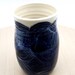Wave Pattern Navy Blue Vase // Handmade Ceramic Vase - Etsy