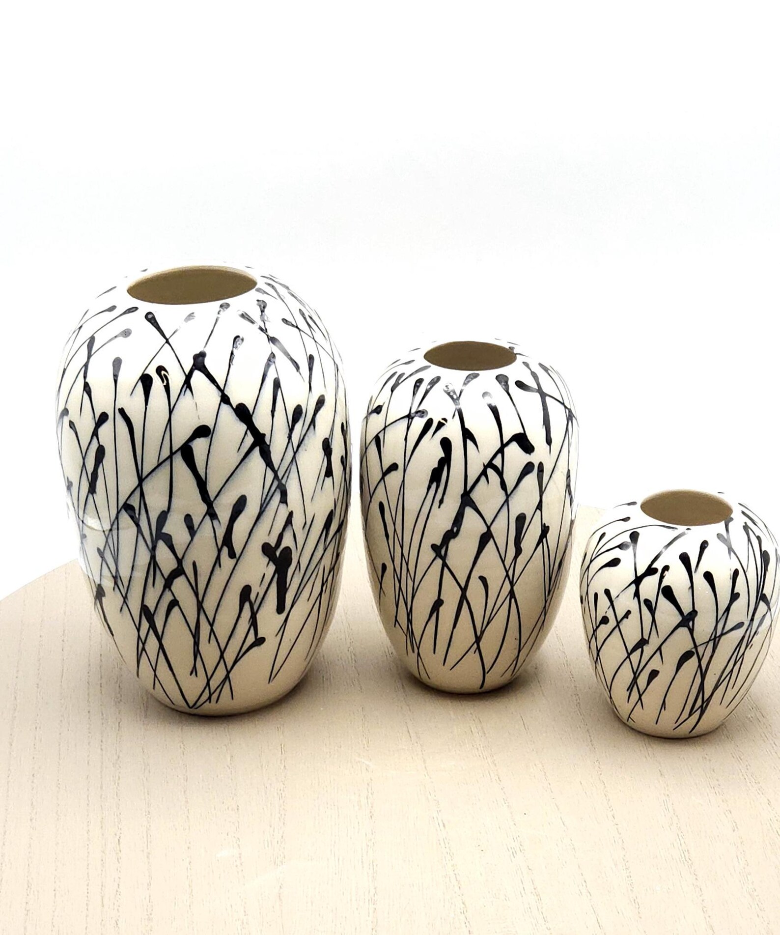Modern Porcelain Vases //set of Three Vases - Etsy