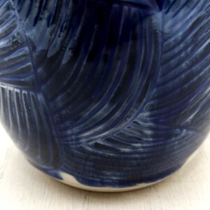 Wave Pattern Navy Blue Vase // Handmade Ceramic Vase - Etsy