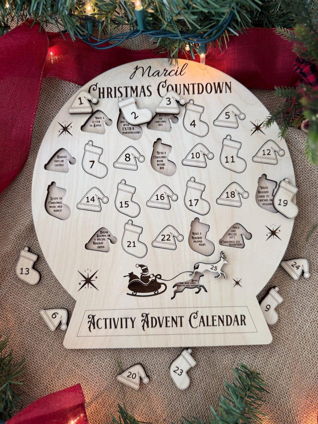Christmas Advent Calendar | 25 Christmas Family Activities | Snow Globe ...