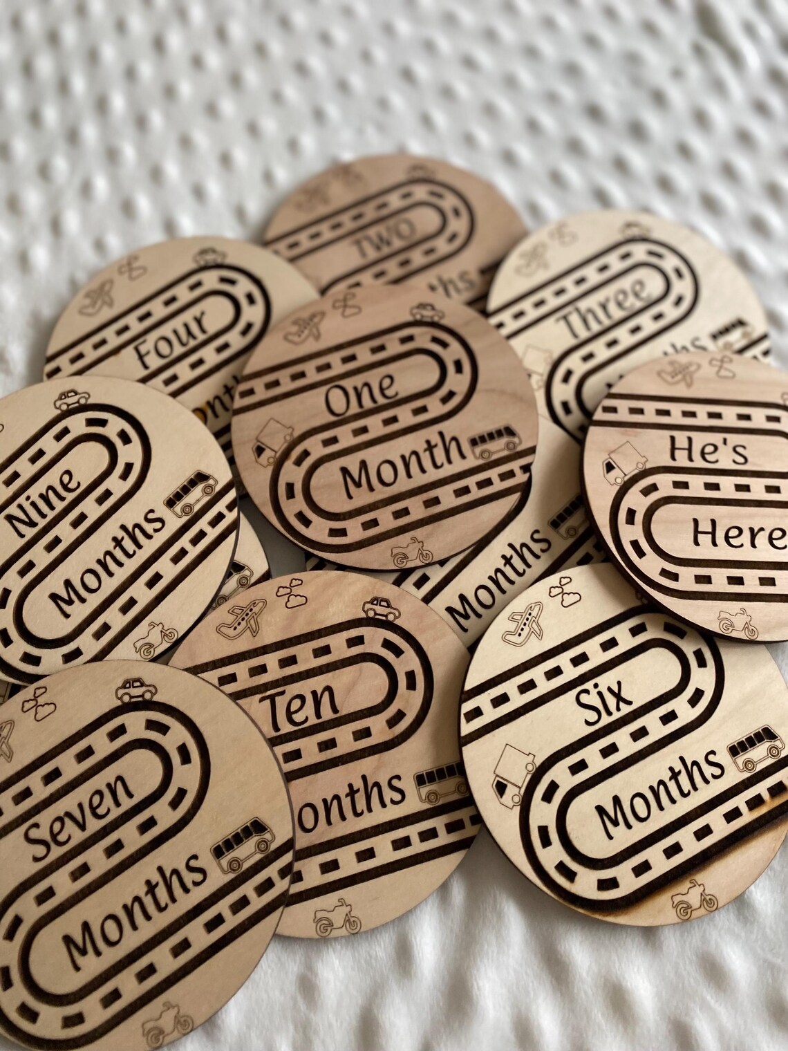 Baby Transportation Milestone Markers-wood Monthly Milestones-car ...