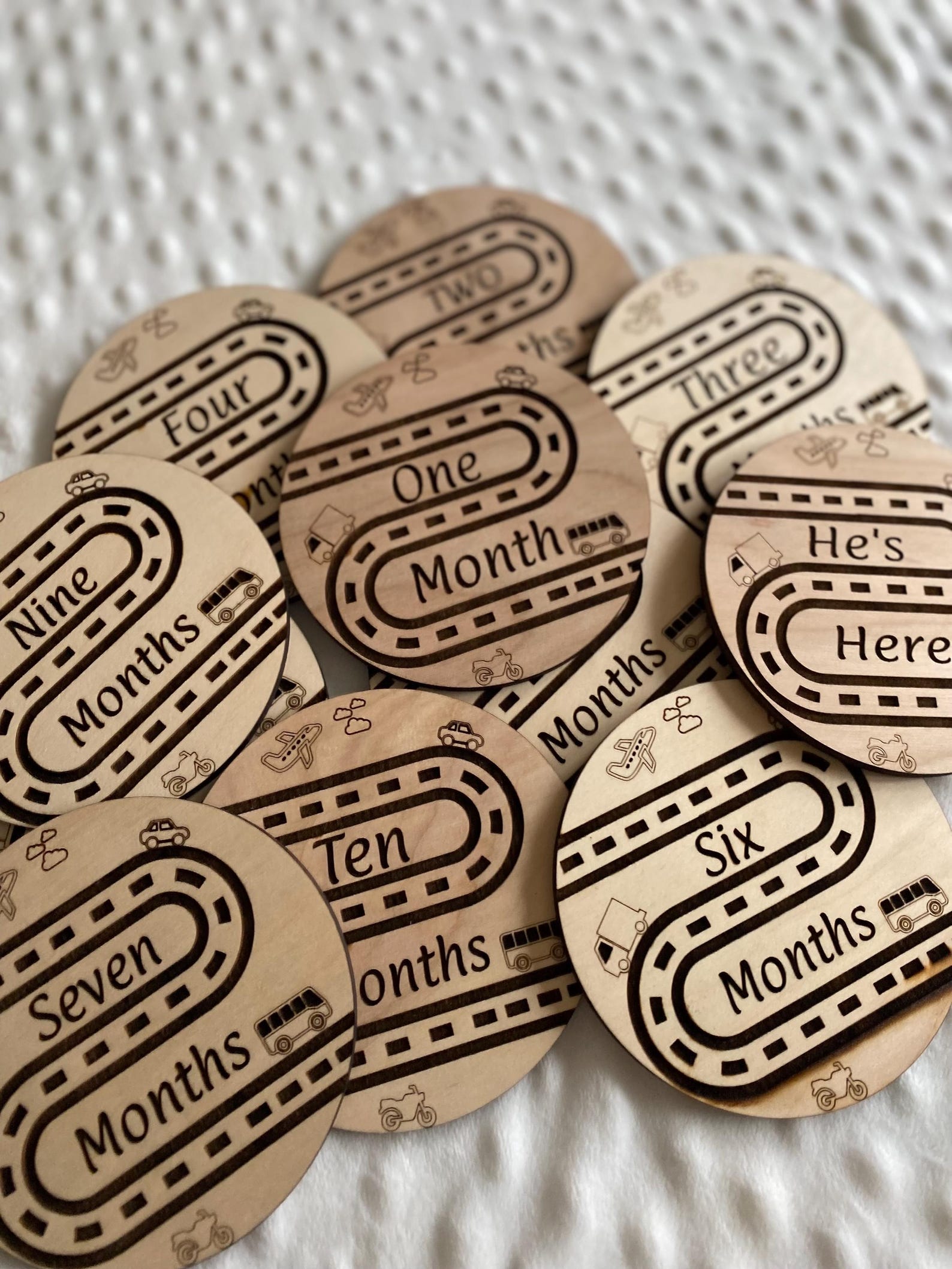 Baby Transportation Milestone Markers-wood Monthly Milestones-car ...