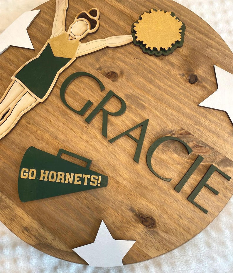 Cheer Name Sign-cheerleading Sign-cheer Theme-cheerleading Decor-kids ...