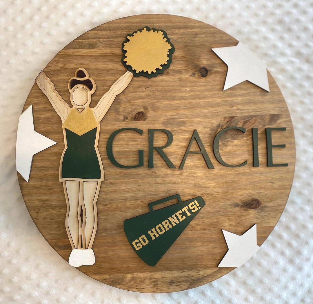 Cheer Name Sign-cheerleading Sign-cheer Theme-cheerleading Decor-kids ...