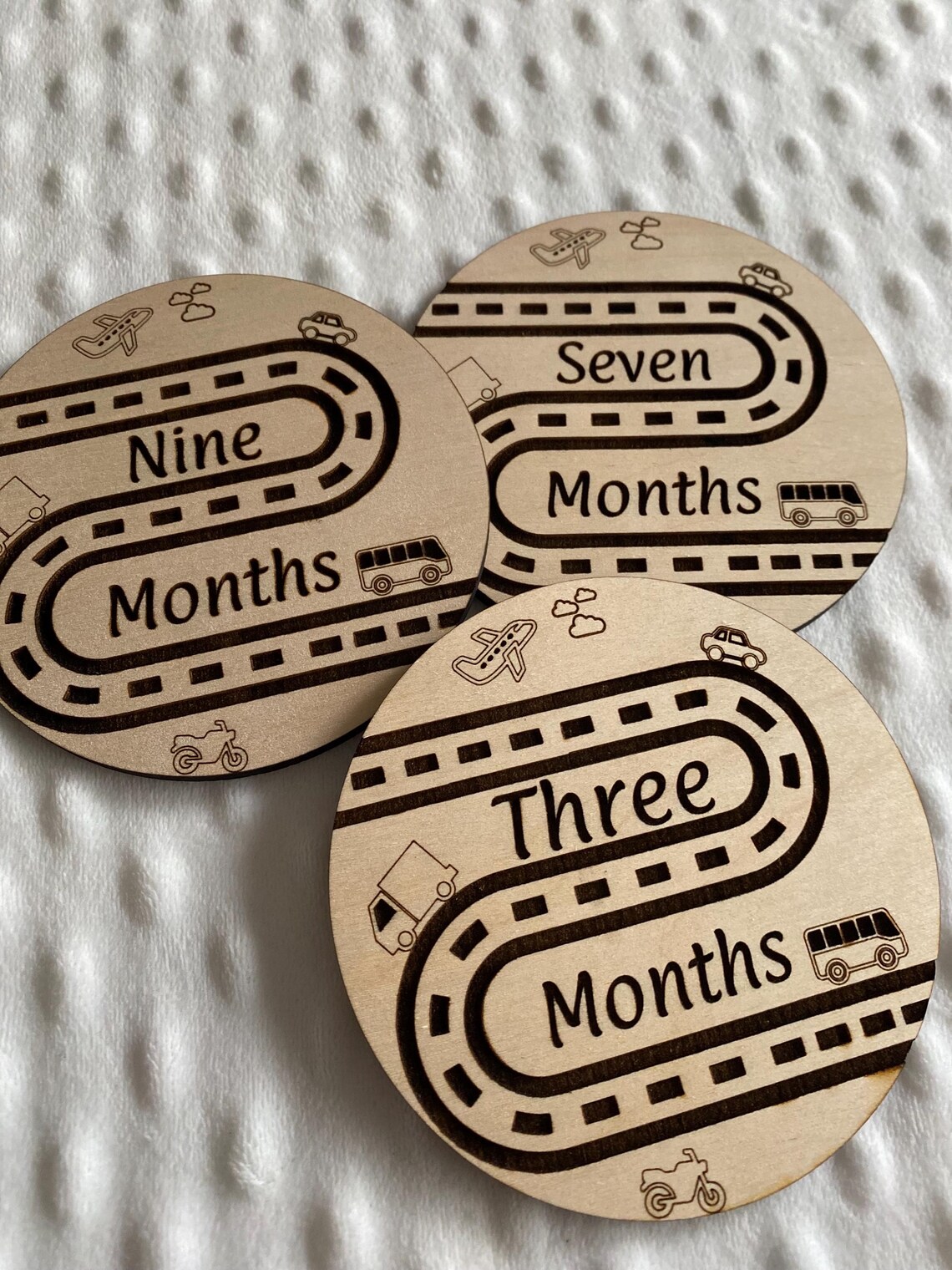 Baby Transportation Milestone Markers-wood Monthly Milestones-car ...
