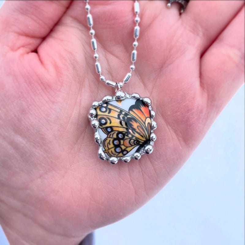 Butterfly China Necklace - Etsy
