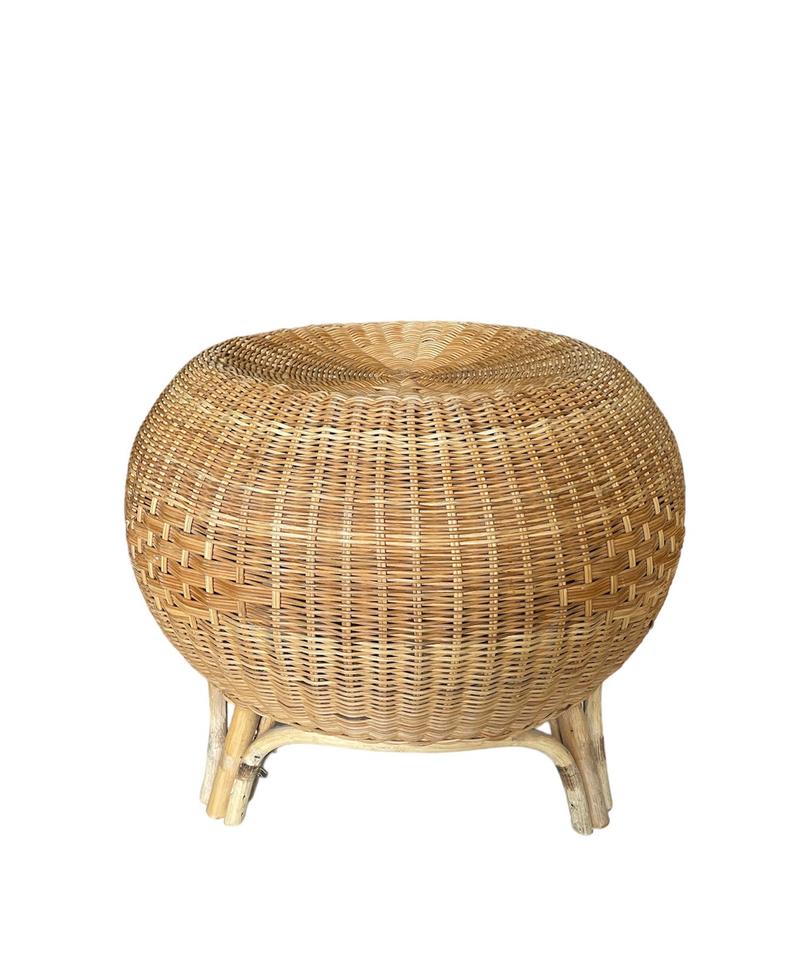 1980s Wicker Footstool/ottoman - Etsy