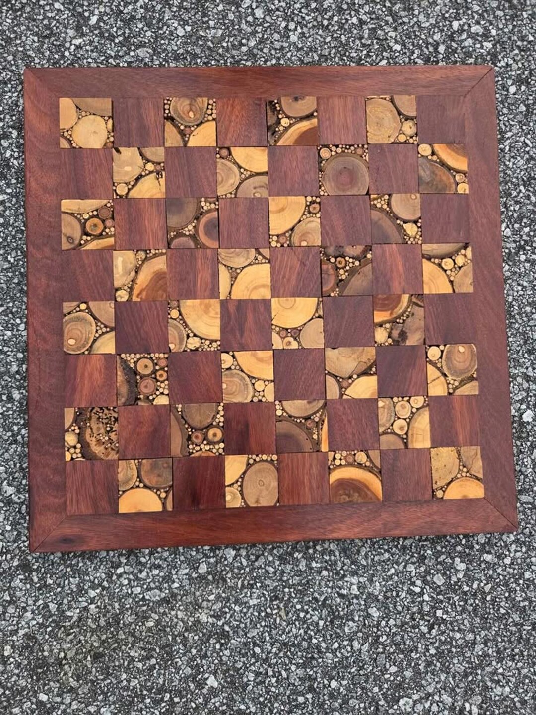 Artisan Chess / Checkers Board | Handmade Piece - Etsy