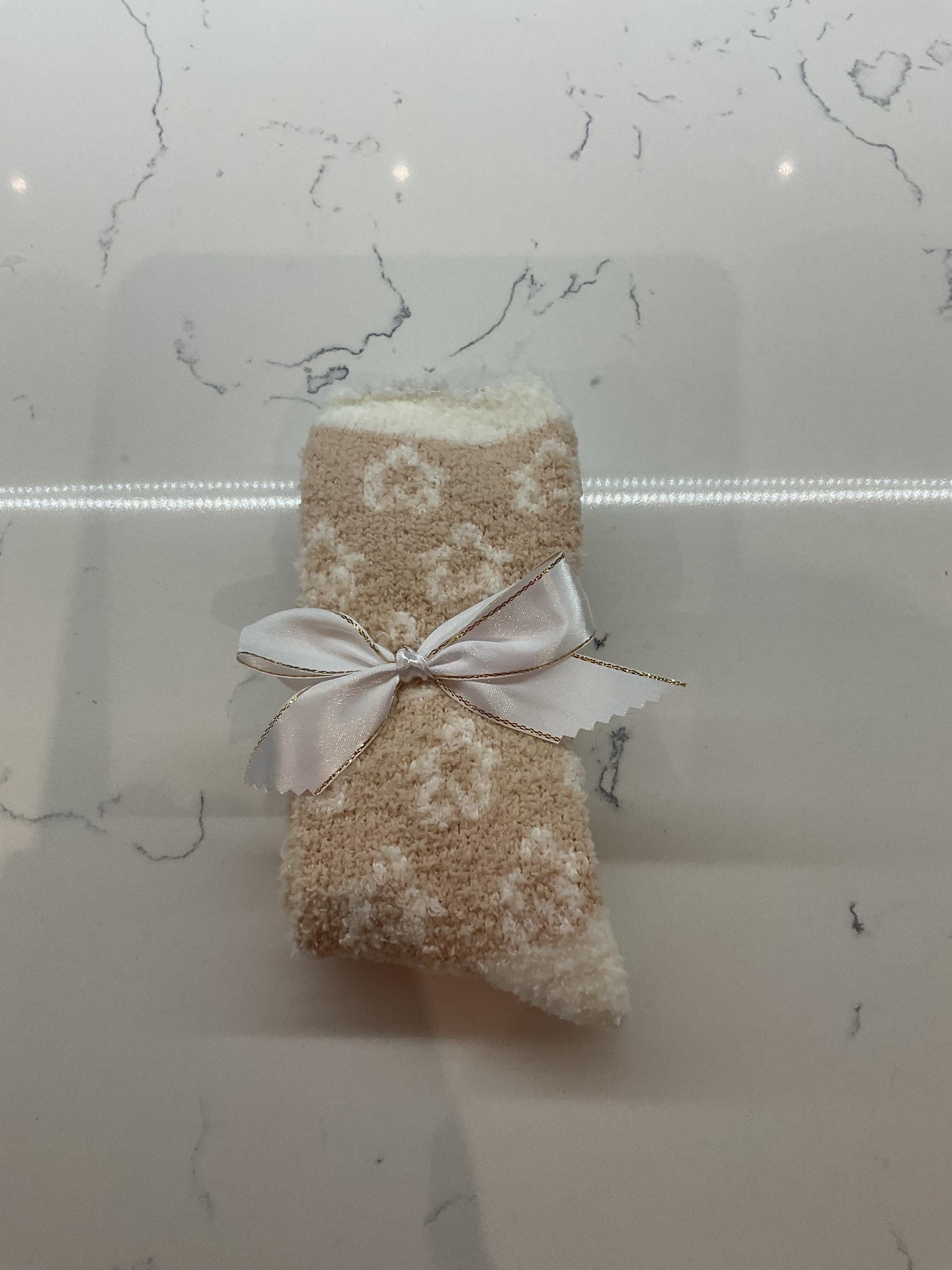 Fluffy Socks, Soft Socks, Pink Socks, Cream Socks, Party Socks, Gift ...