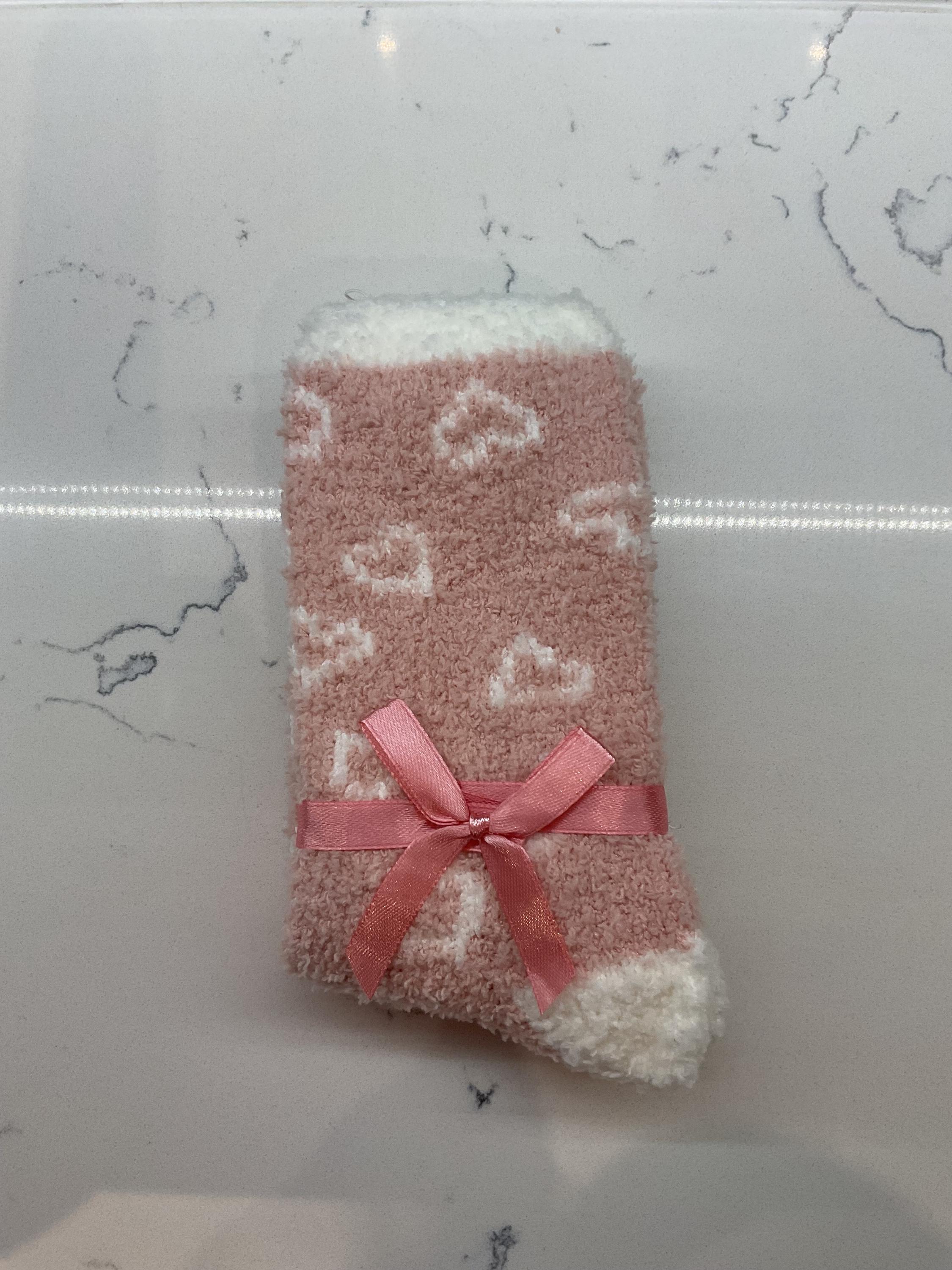 Fluffy Socks, Soft Socks, Pink Socks, Cream Socks, Party Socks, Gift ...