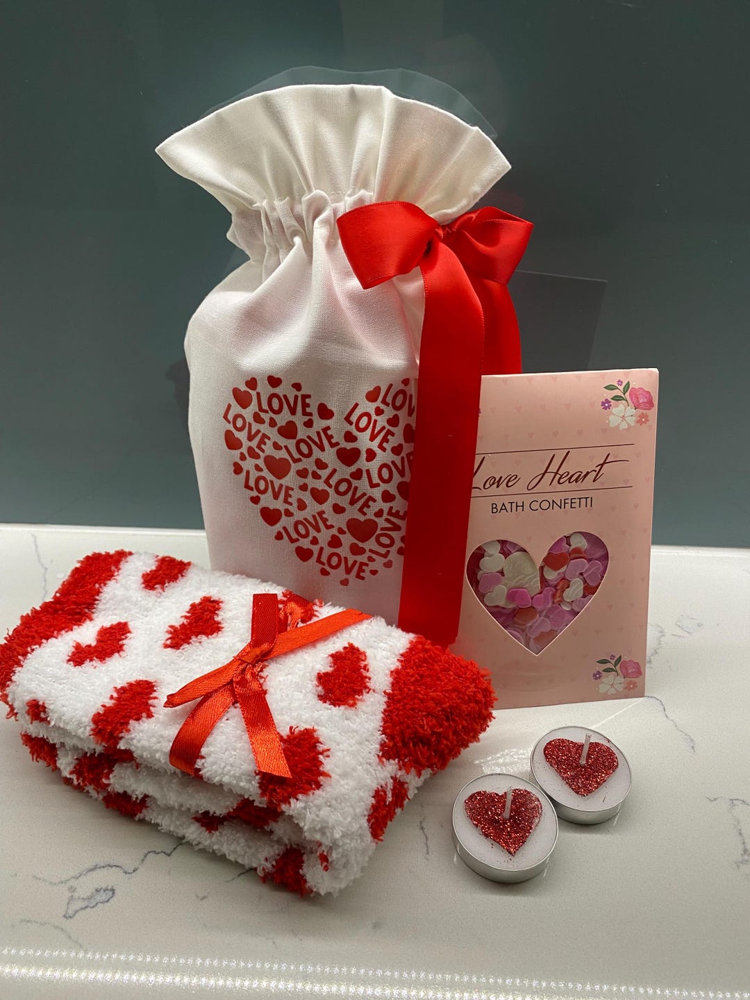 Valentines Socks, Fluffy Socks, Valentines Gift , Cream Socks, Party ...