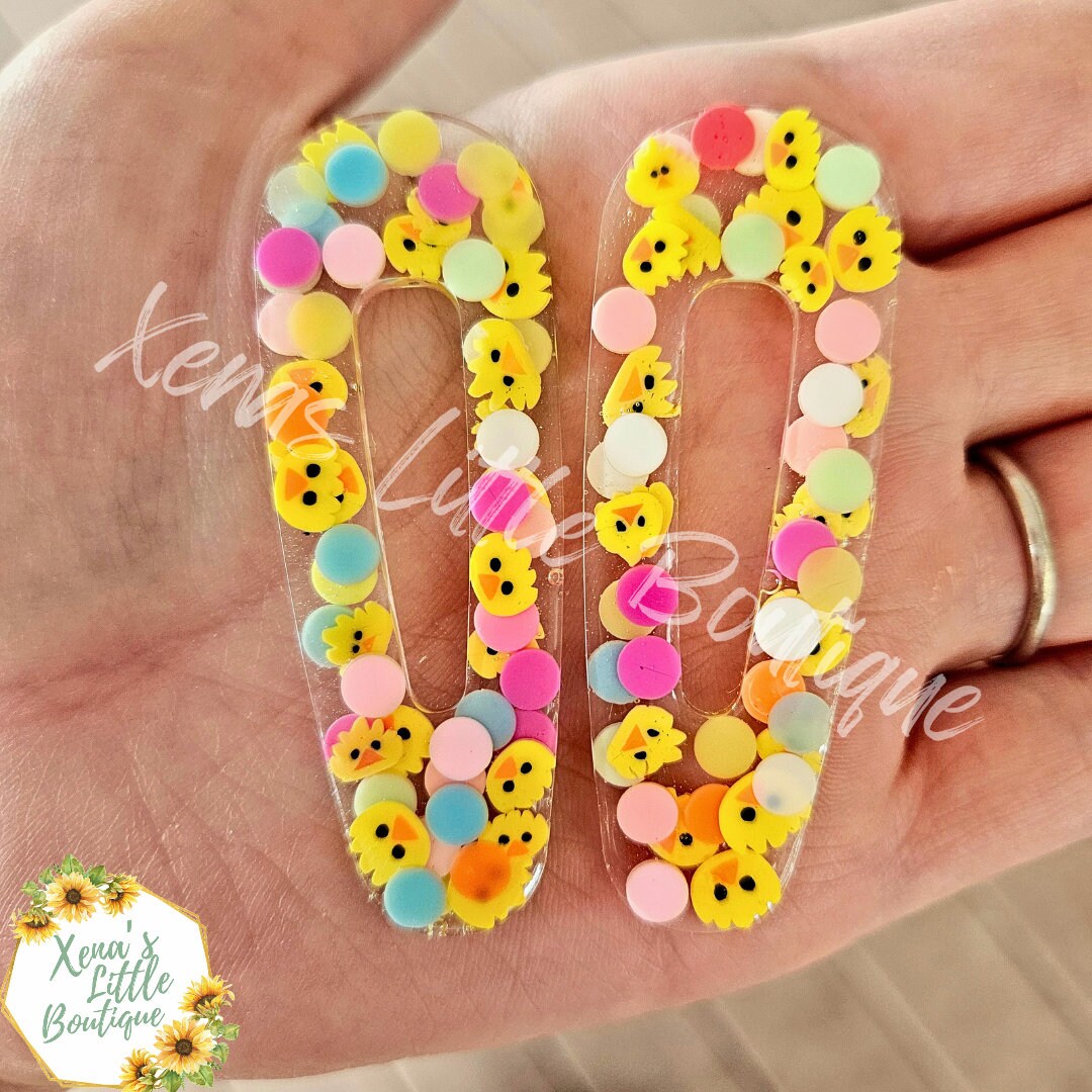 Easter Chicks Easter Hair Clips Hair Accessories Resin Clips Resin ...